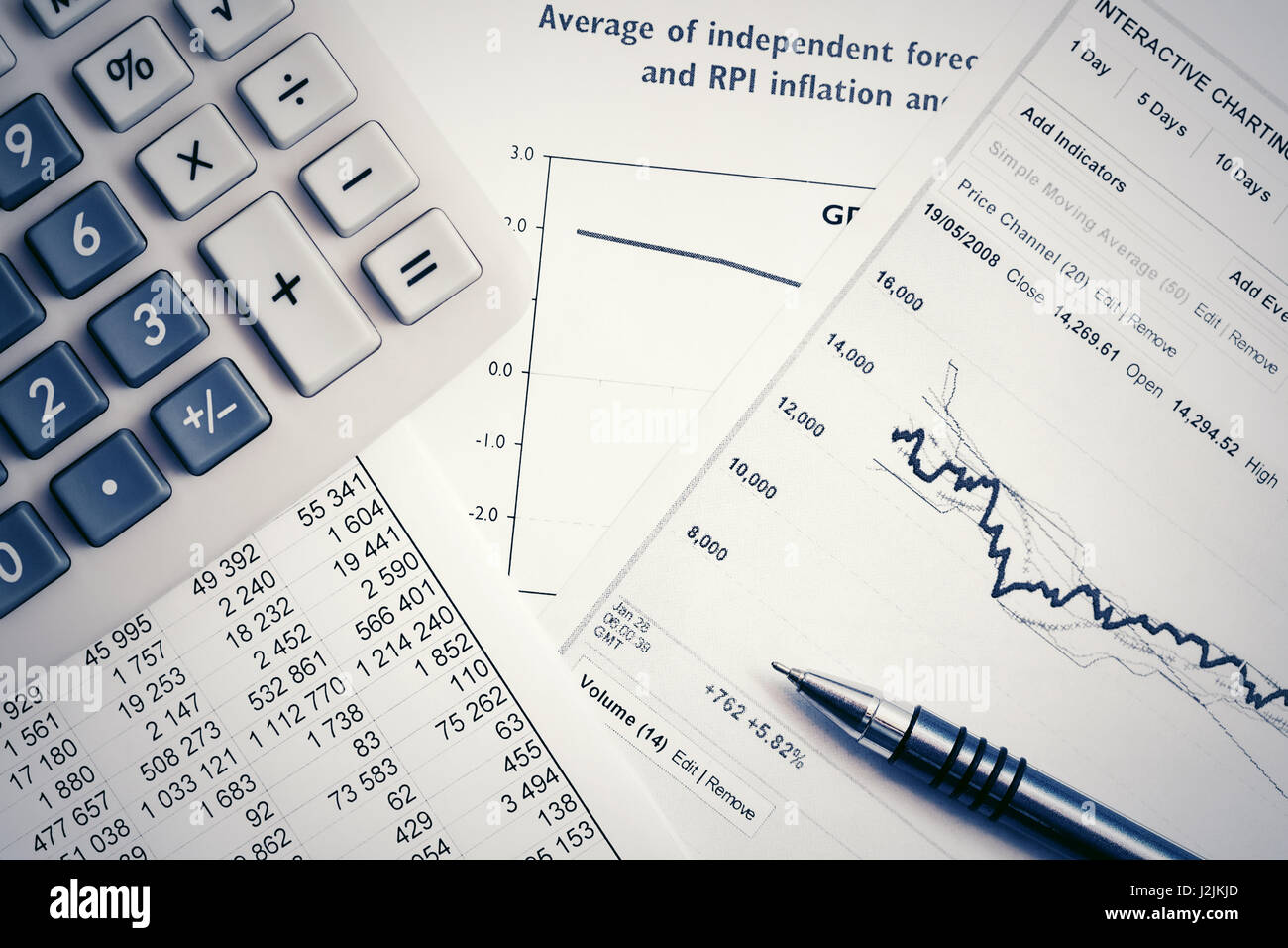 Financial accounting stock market graphs analysis Stock Photo - Alamy