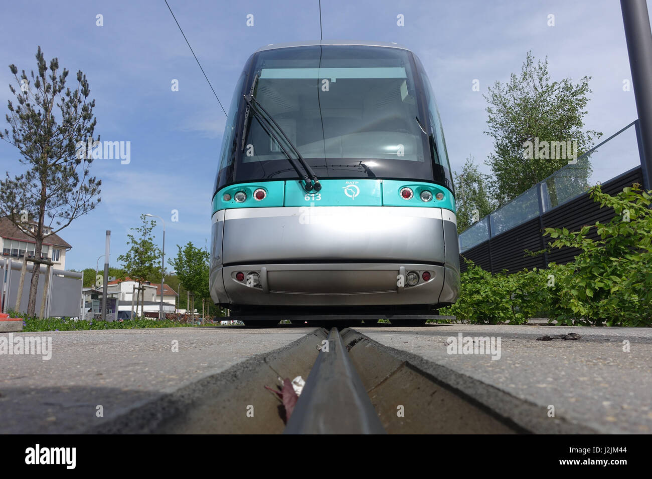 Paris, Tramway T6, Robert Wagner Stock Photo - Alamy
