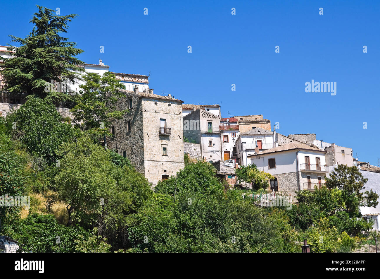 Panoramic view of Alberona. Puglia. Italy Stock Photo - Alamy