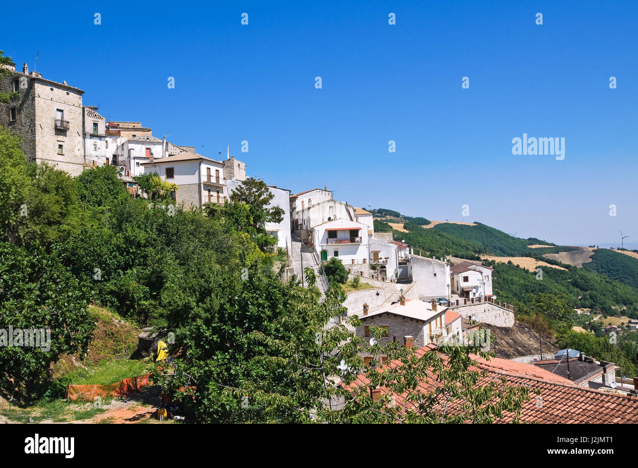 Panoramic view of Alberona. Puglia. Italy Stock Photo - Alamy