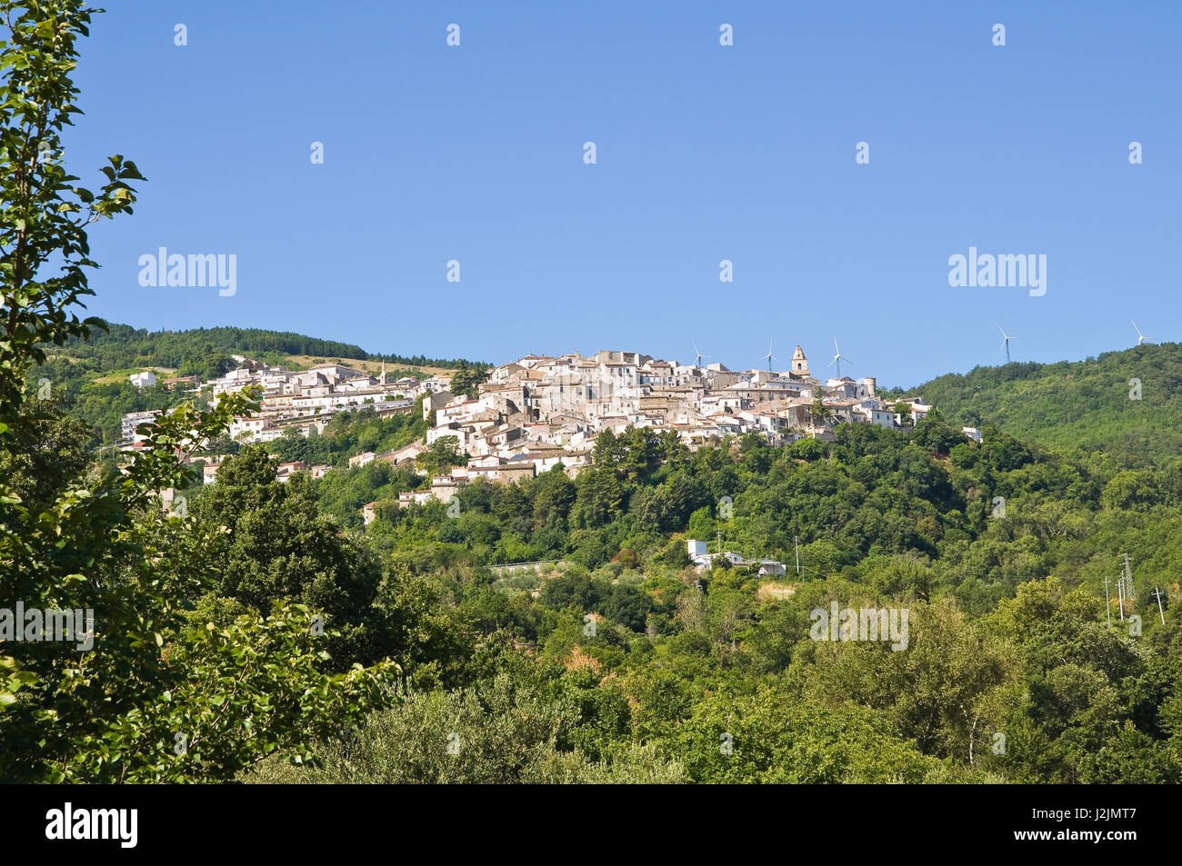Panoramic view of Alberona. Puglia. Italy Stock Photo - Alamy