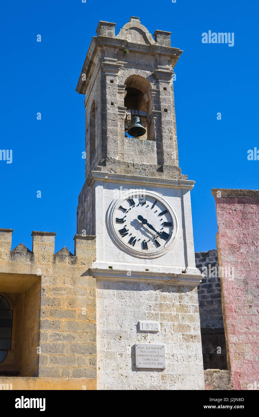 Clocktower. Alessano. Puglia. Italy Stock Photo - Alamy