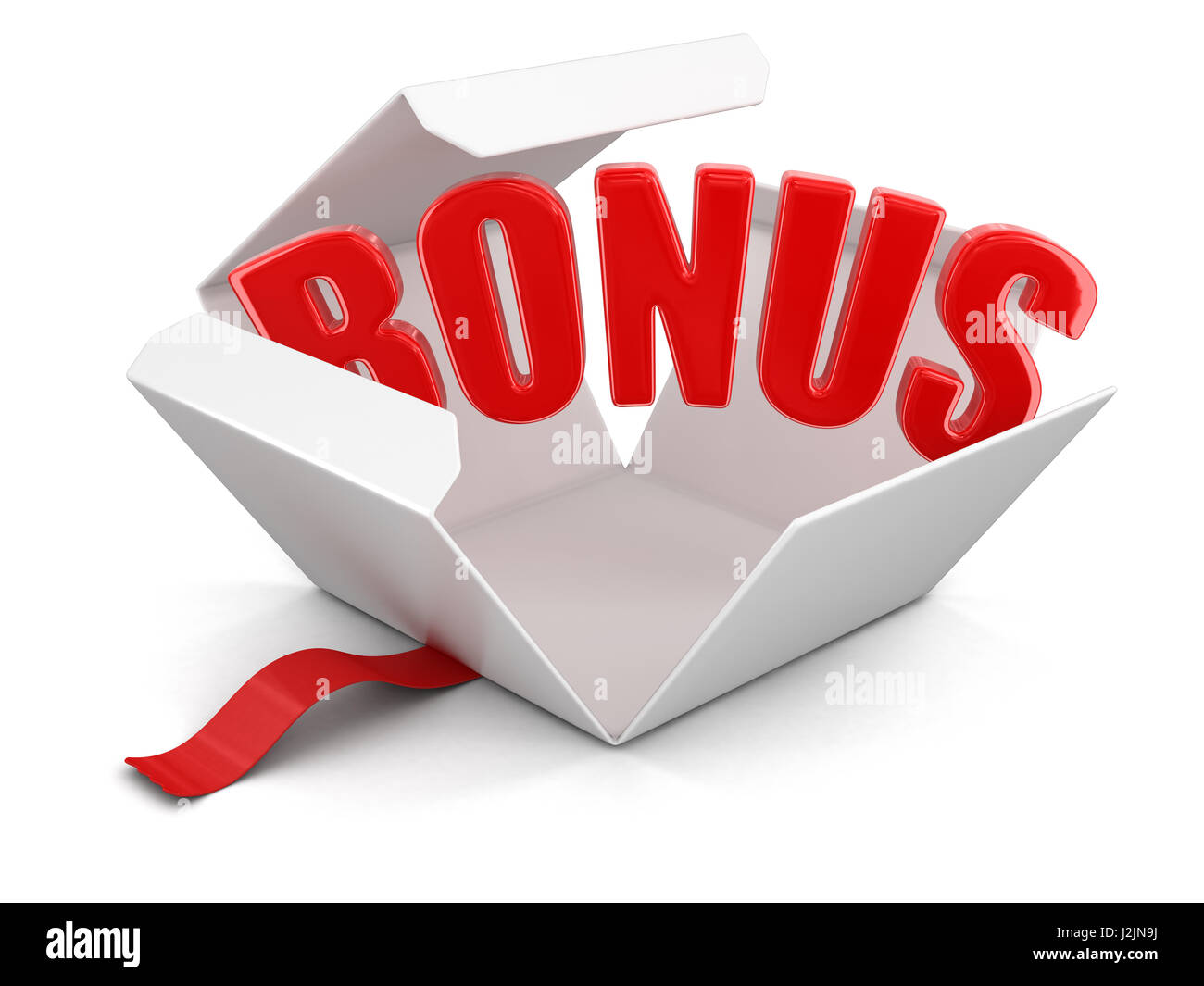 Open package with Bonus. Image with clipping path Stock Photo - Alamy
