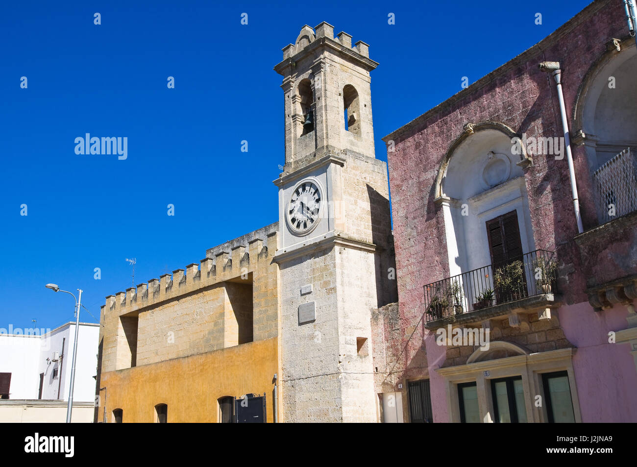 Clocktower. Alessano. Puglia. Italy Stock Photo - Alamy