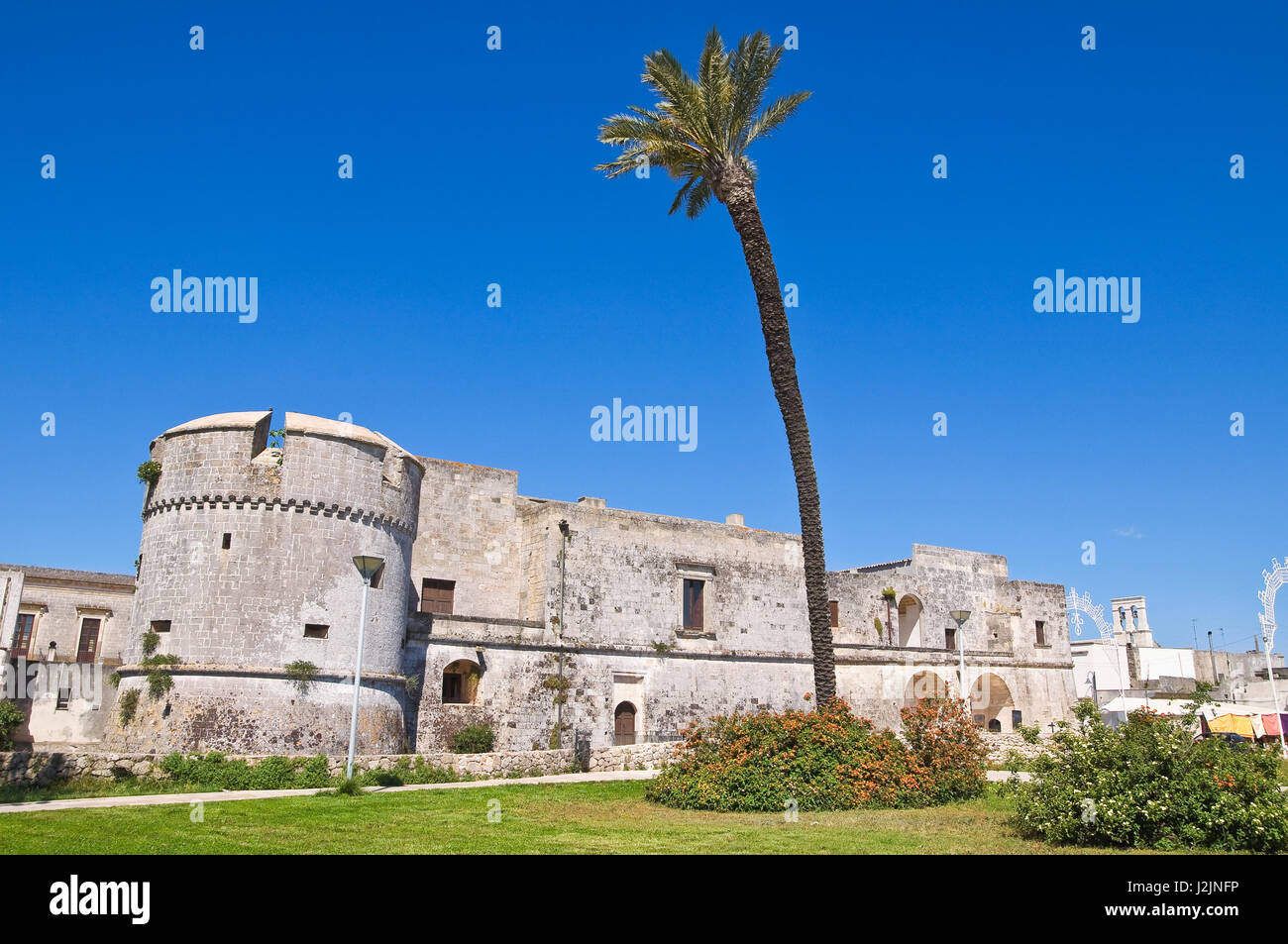 Castle of Andrano. Puglia. Italy Stock Photo - Alamy