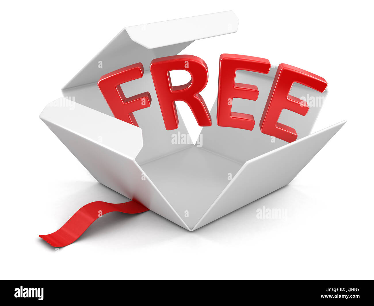 Open package with Free. Image with clipping path Stock Photo - Alamy