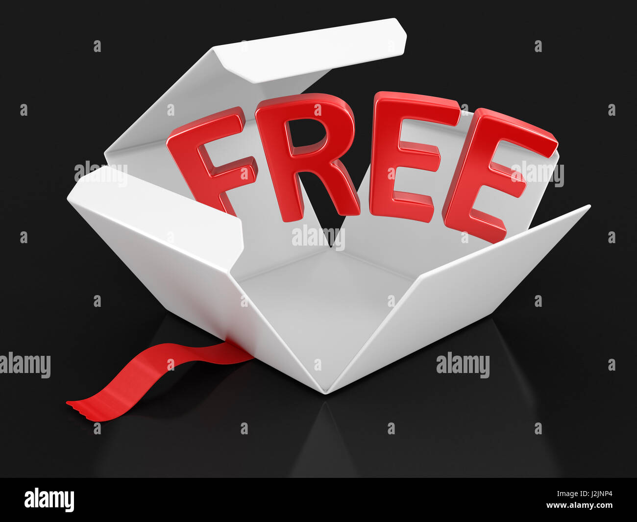 Open package with Free. Image with clipping path Stock Photo - Alamy