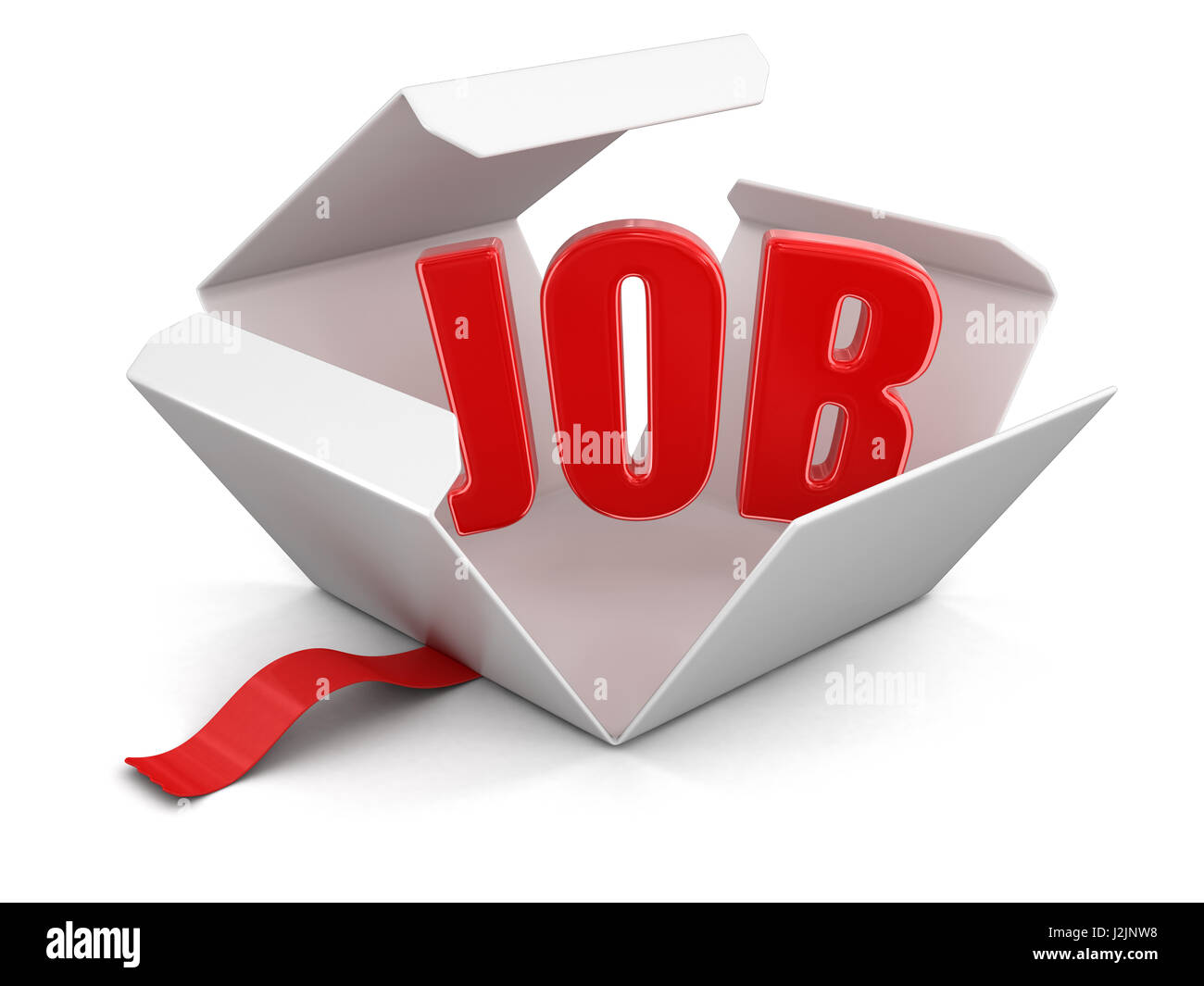 Open package with job. Image with clipping path Stock Photo - Alamy