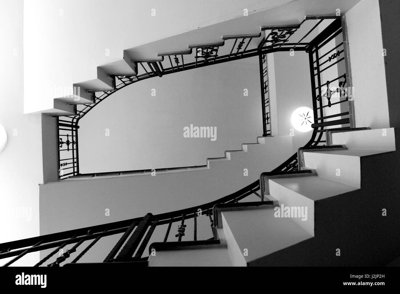 Top view concrete stairs Black and White Stock Photos & Images - Alamy