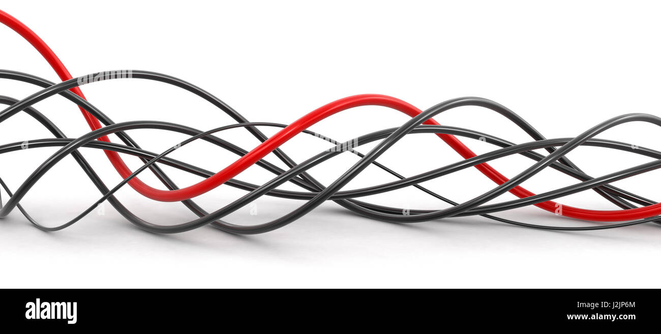 Colored cables. Image with clipping path Stock Photo - Alamy