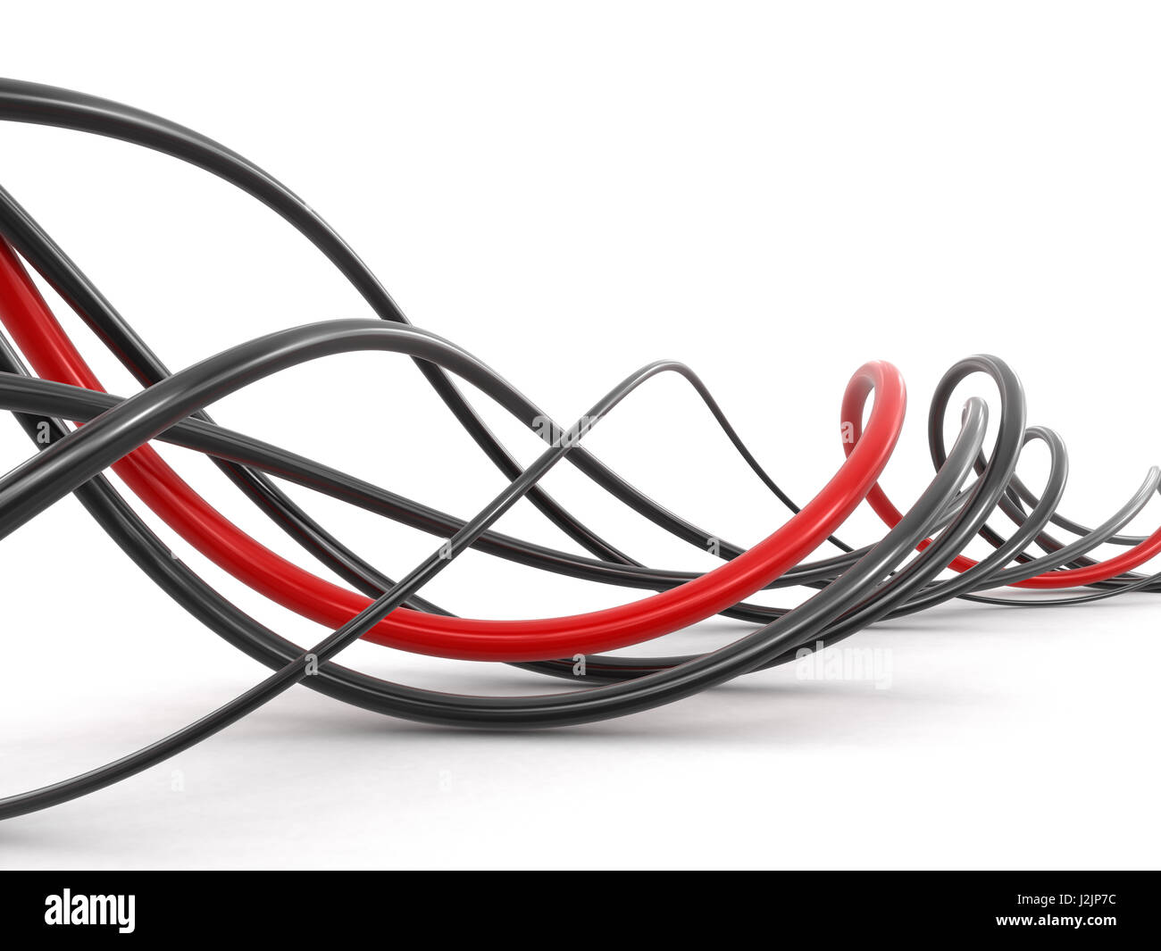 Colored cables. Image with clipping path Stock Photo - Alamy