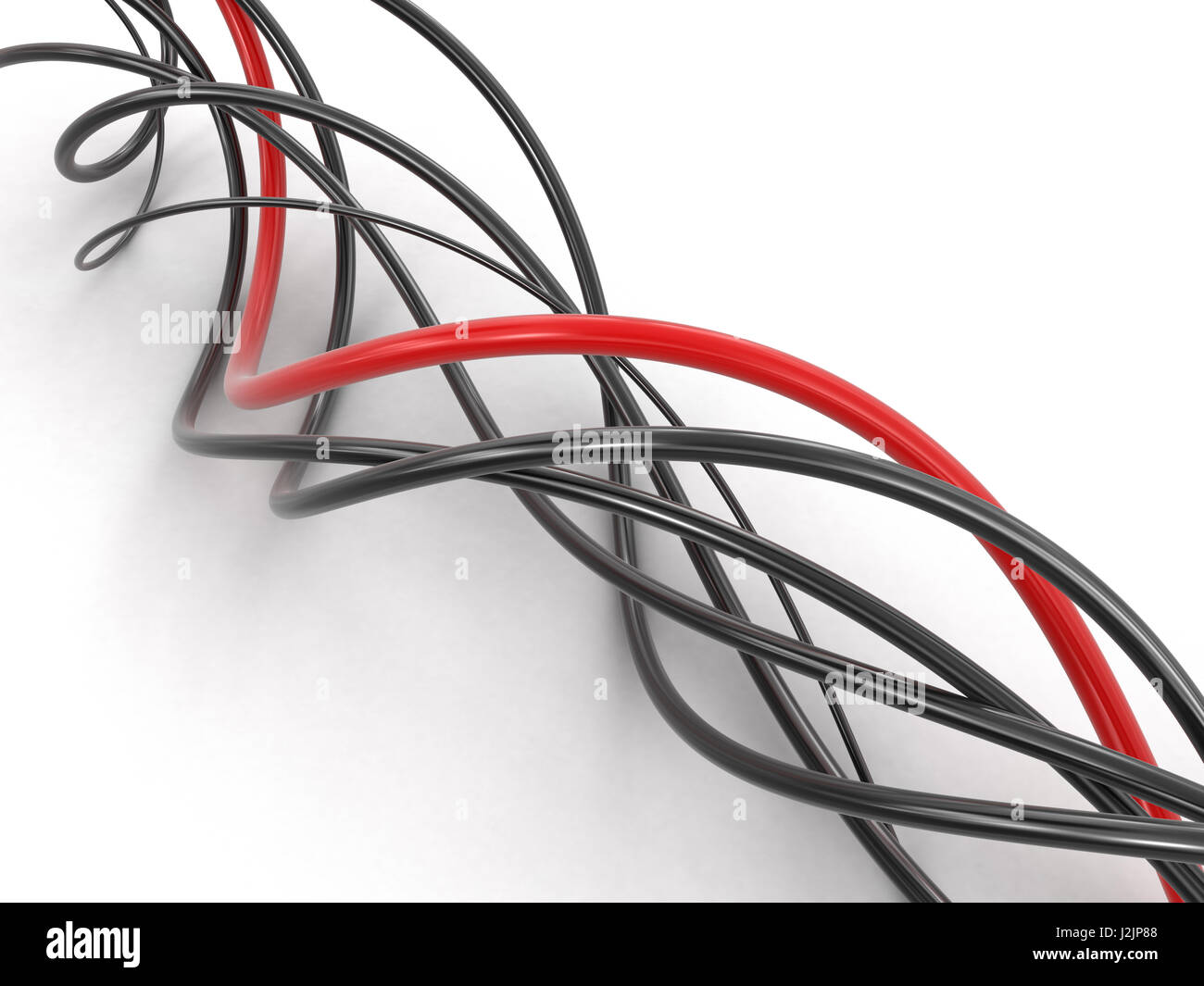 Colored cables. Image with clipping path Stock Photo - Alamy