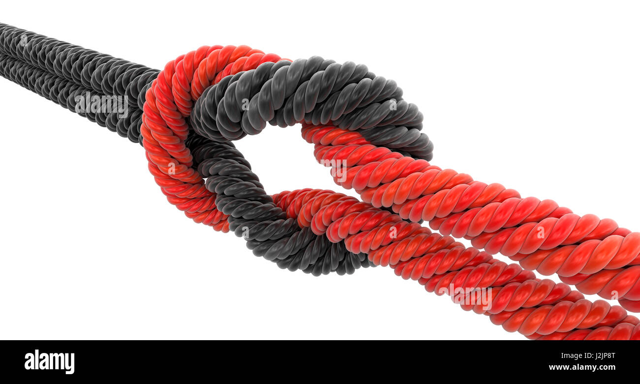 Tied knot. Image with clipping path Stock Photo - Alamy