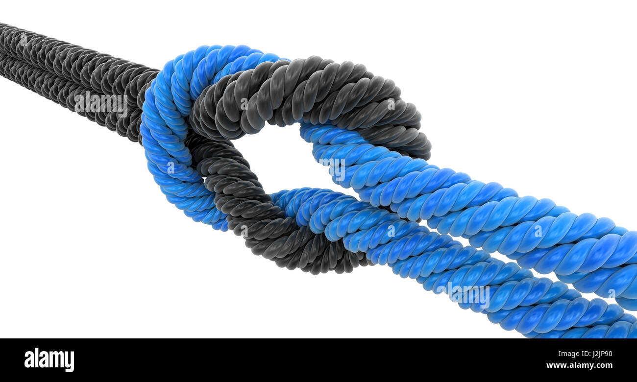 Tied knot. Image with clipping path Stock Photo - Alamy