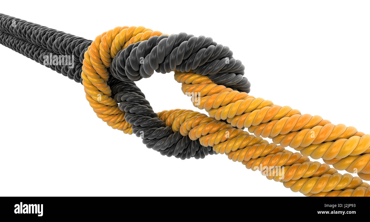 Tied knot. Image with clipping path Stock Photo - Alamy
