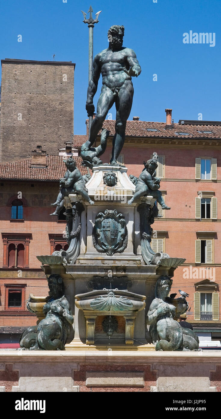 Fountain of Neptune. Bologna. Emilia-Romagna. Italy Stock Photo - Alamy