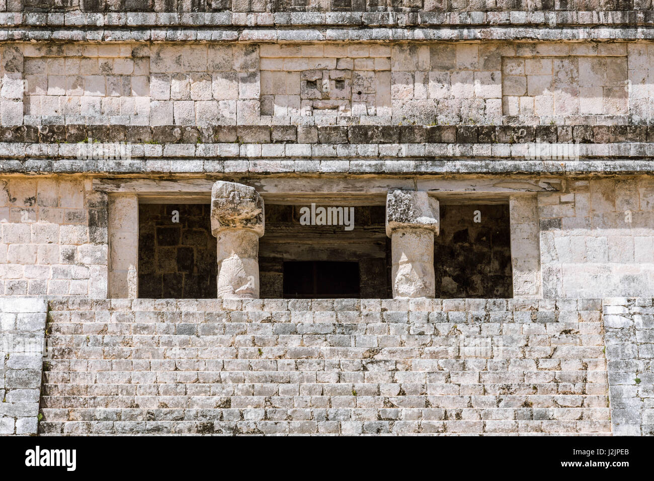 The North entrance to the Upper Temple on El Castillo, in Chichén Itzá ...