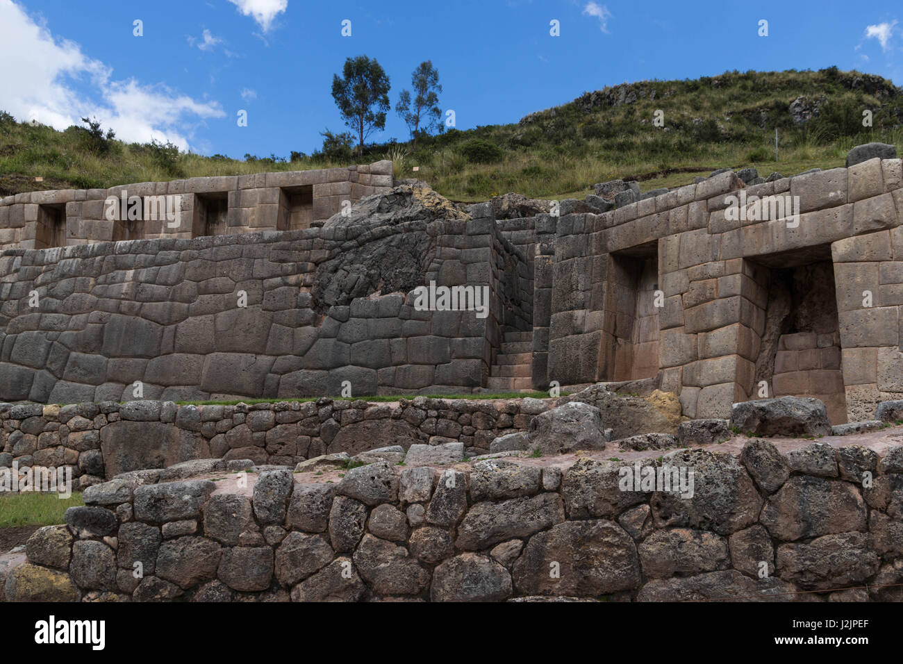 The ceremonial stone baths at Tambomachay, also referred to as El Baño ...