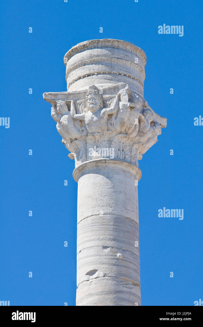 Roman column. Brindisi. Puglia. Italy Stock Photo - Alamy
