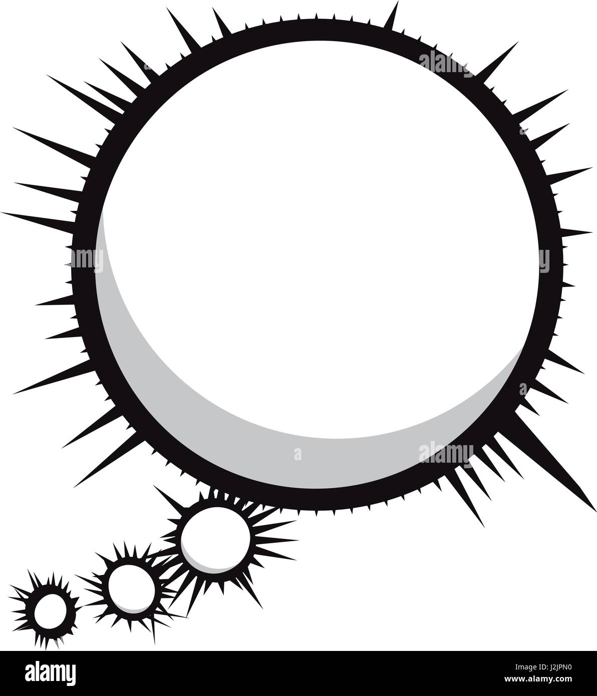 silhouette callout scream for dialogue circular shape with thick ...