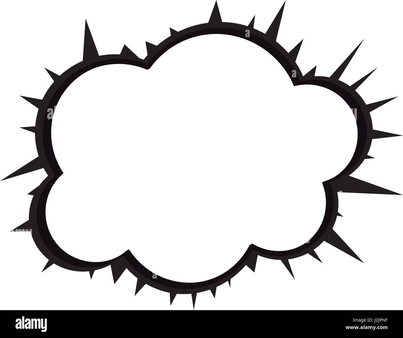 silhouette scream comic speech with thick contour Stock Vector Image ...