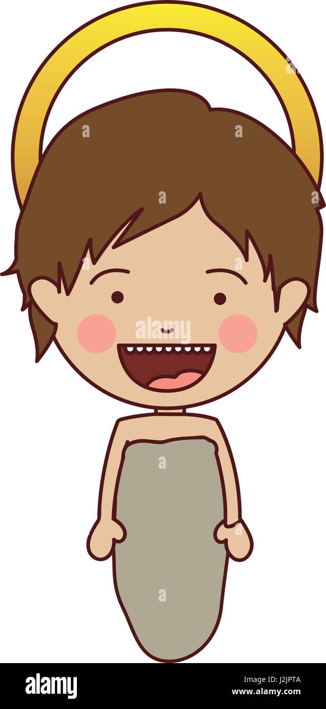 colorful silhouette of smiling baby jesus Stock Vector Image & Art - Alamy