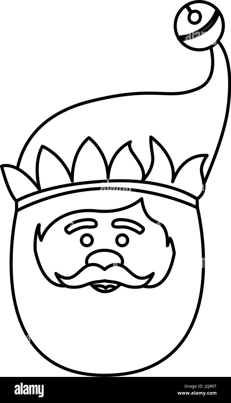 Contour old face man Stock Vector Images - Alamy