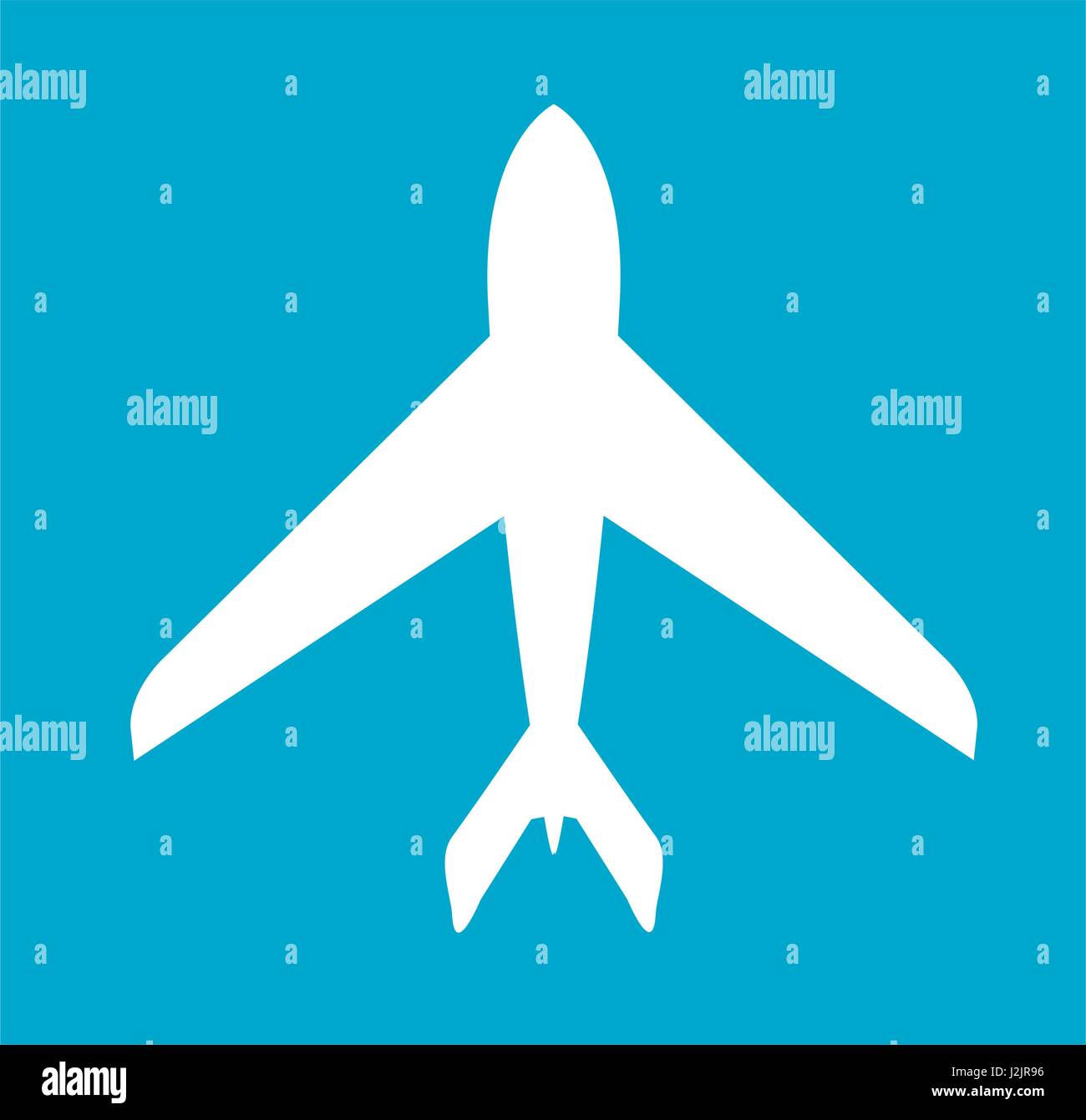 blue square frame with airplane icon Stock Vector Image & Art - Alamy