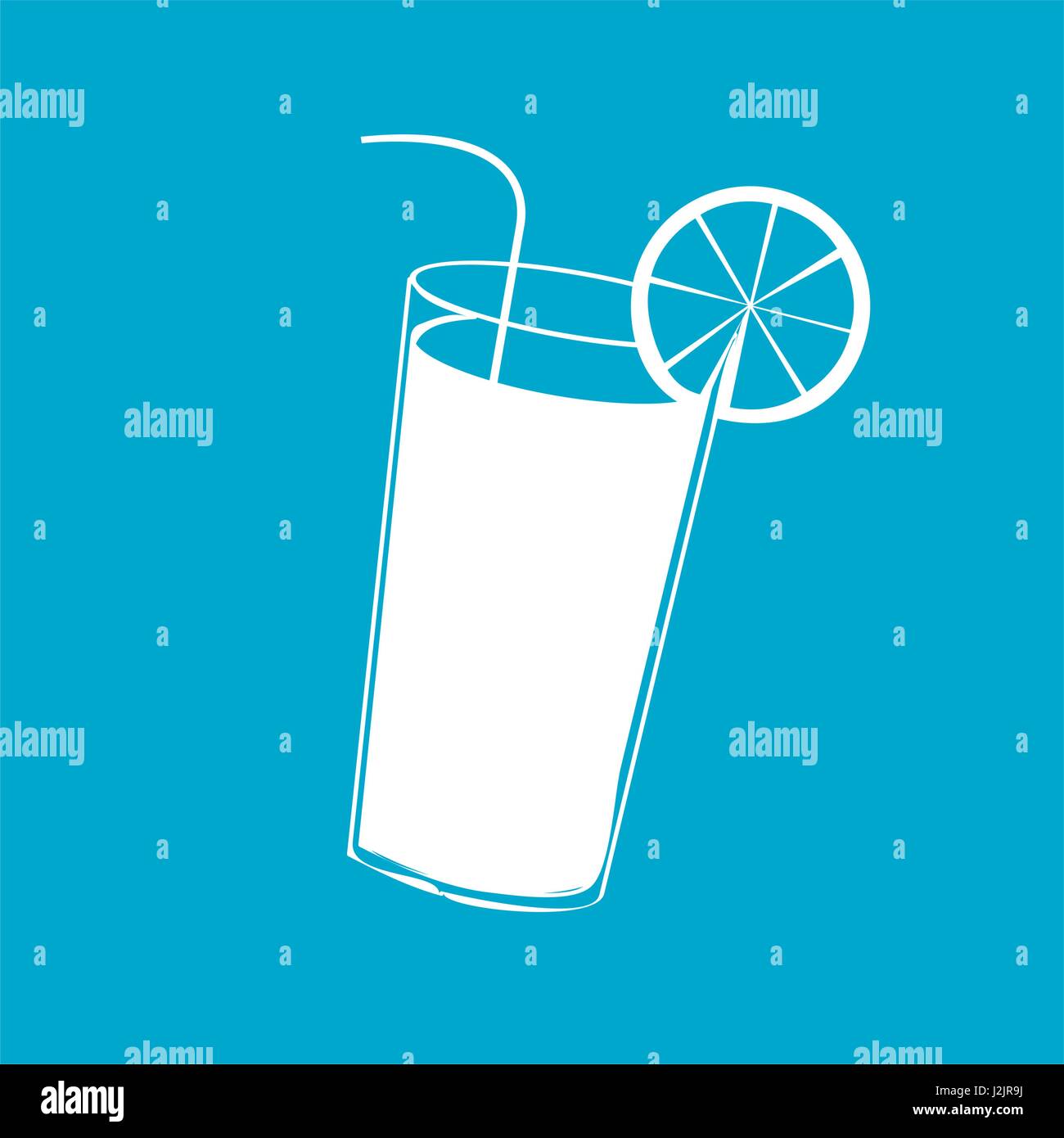 Blue cocktail straw lime Stock Vector Images - Alamy