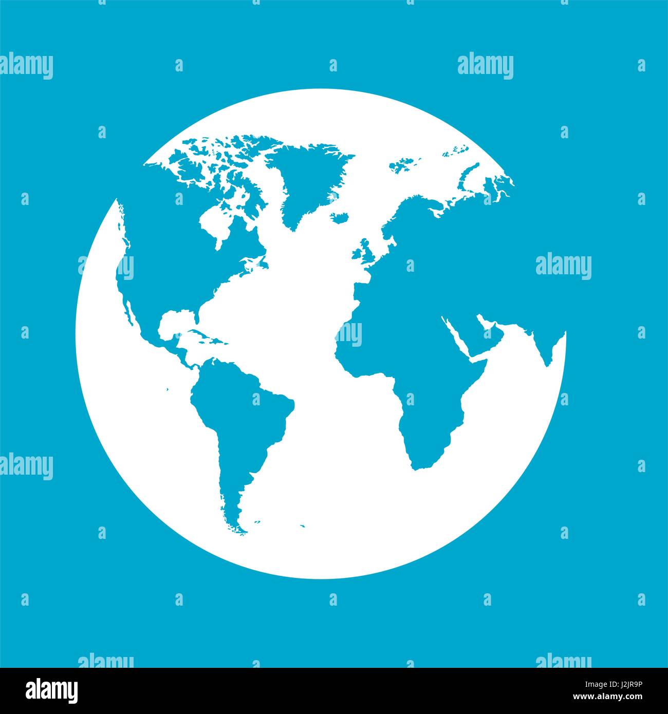 blue square frame with map world icon Stock Vector Image & Art - Alamy