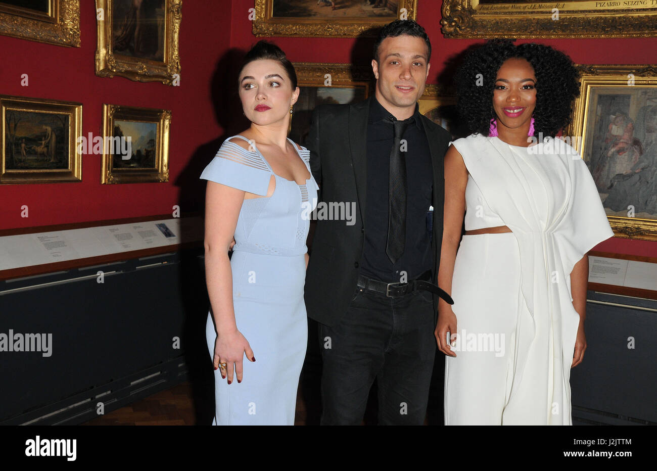 London, UK. Florence Pugh, Cosmo Jarvis and Naomi Ackie at the "Lady ...
