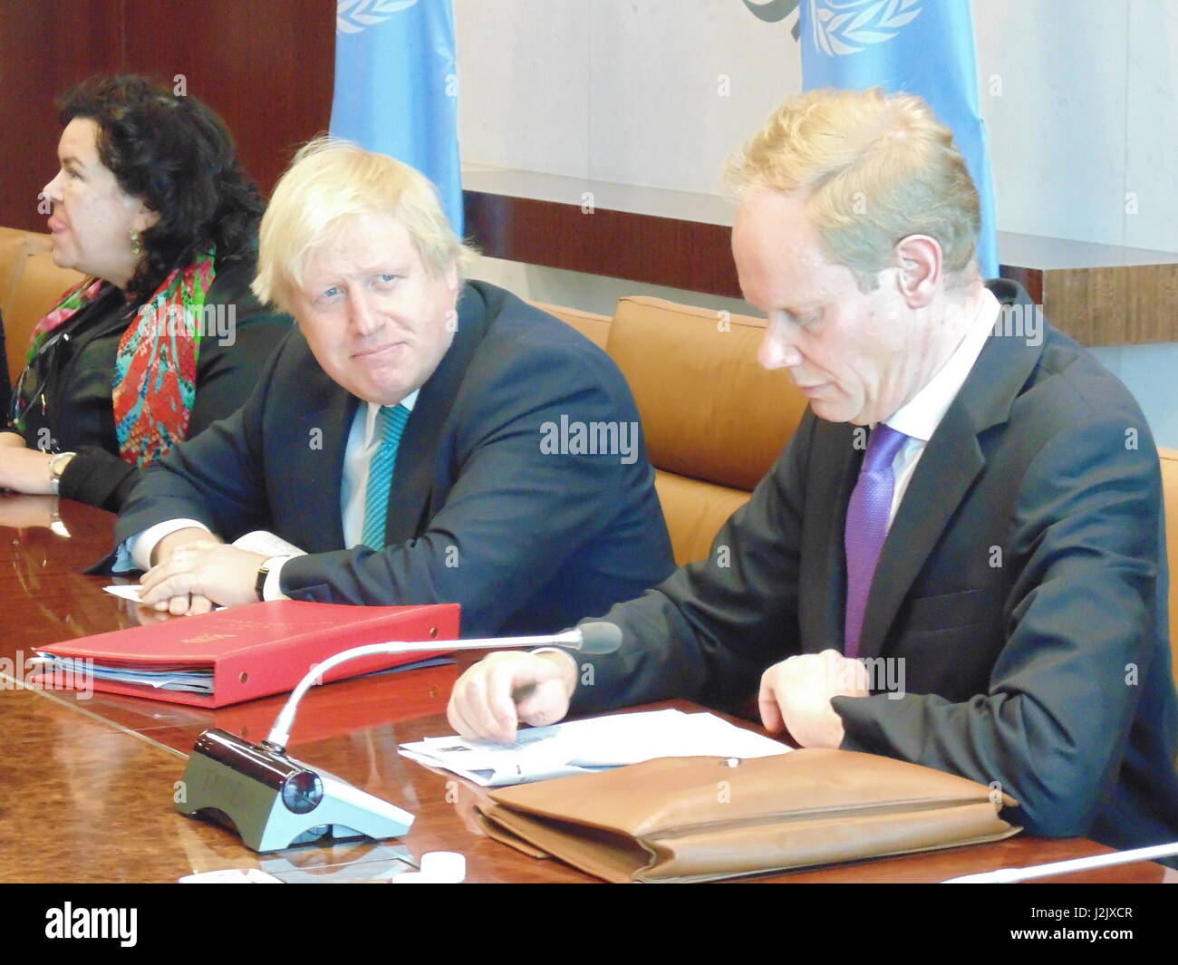 New York City, USA. 28th Apr, 2017. UK Foreign Secretary Boris Johnson ...