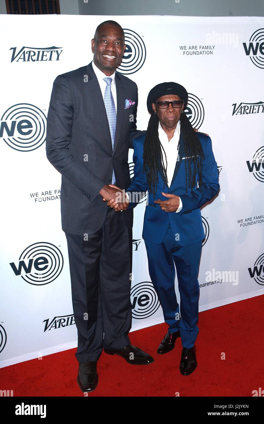 New York, NY, USA. 28th Apr, 2017. Dikembe Mutombo and Nile Rodgers at ...