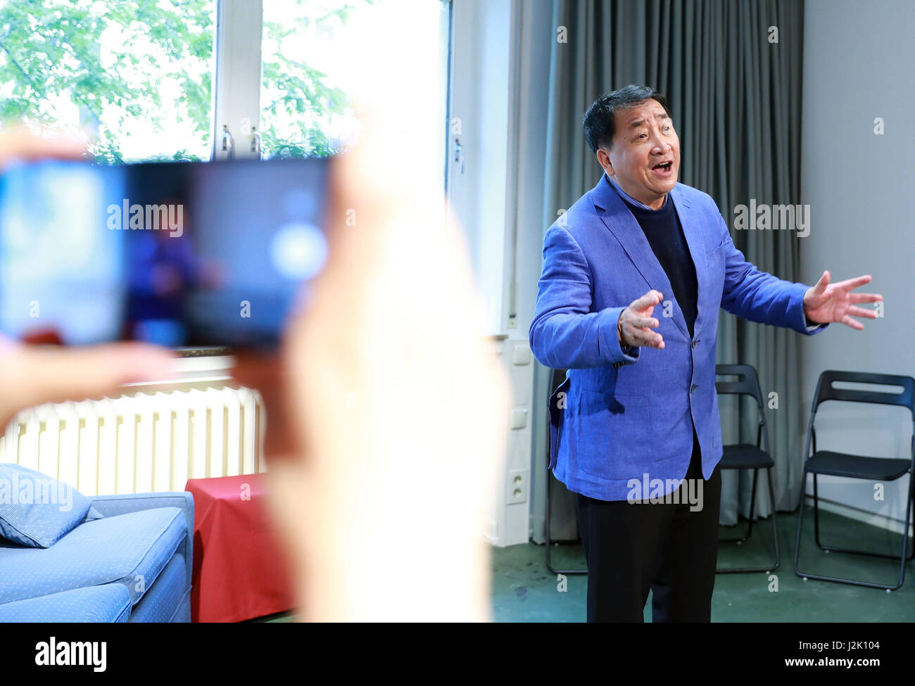 Frankfurt. 28th Apr, 2017. Chinese cross talk artist Jiang Kun ...