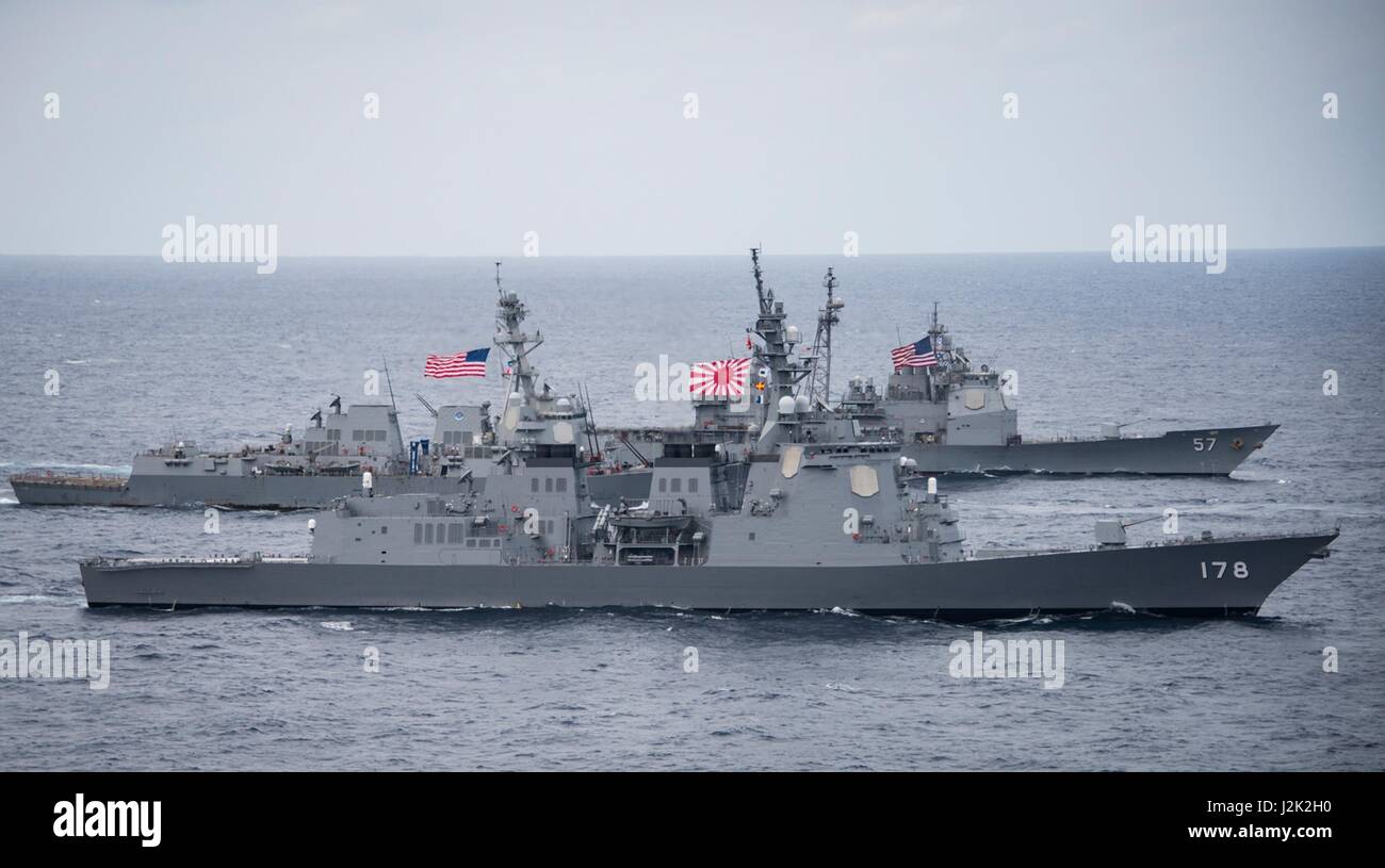 Philippine Sea. 28th April, 2017. The Japan Maritime Self-Defense Force ...