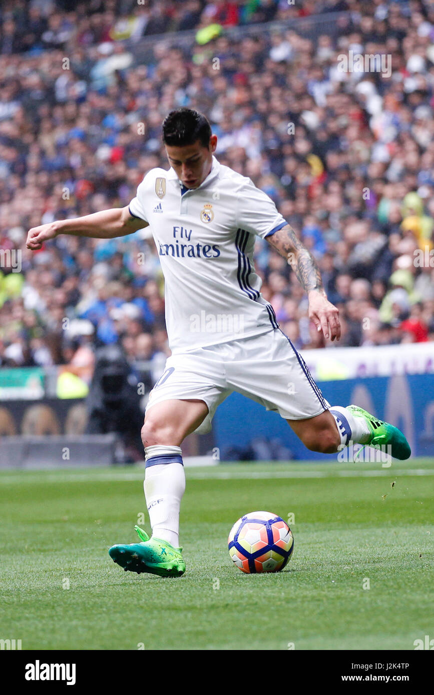 Madrid, Spain. 29th Apr, 2017. James Rodriguez (10) Real Madrid's ...