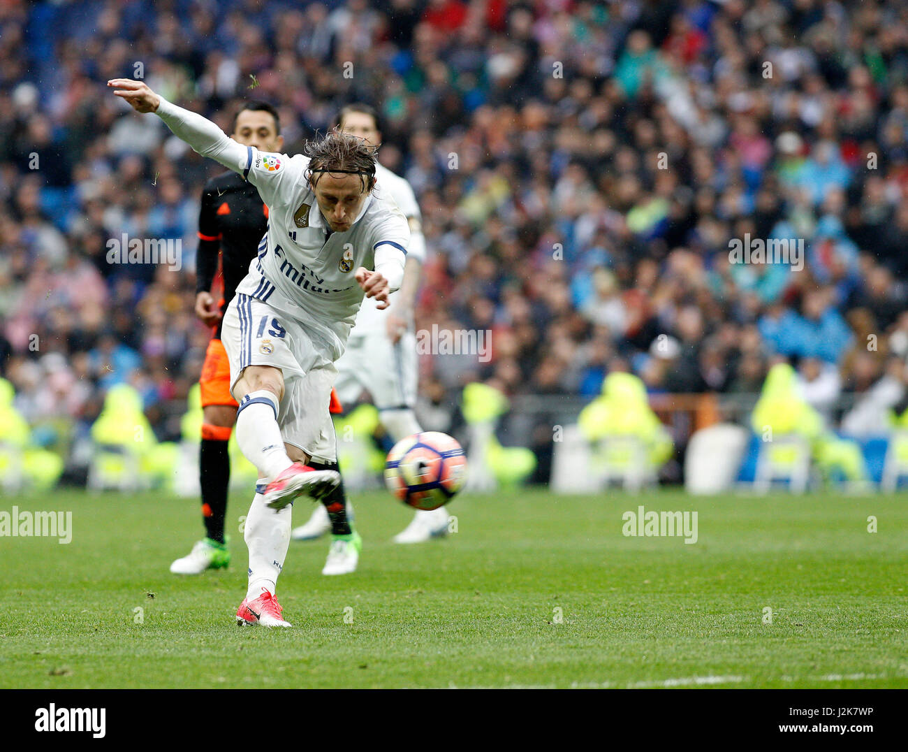 Madrid, Spain. 29th Apr, 2017. Luka Modric (Real Madrid CF) in action ...