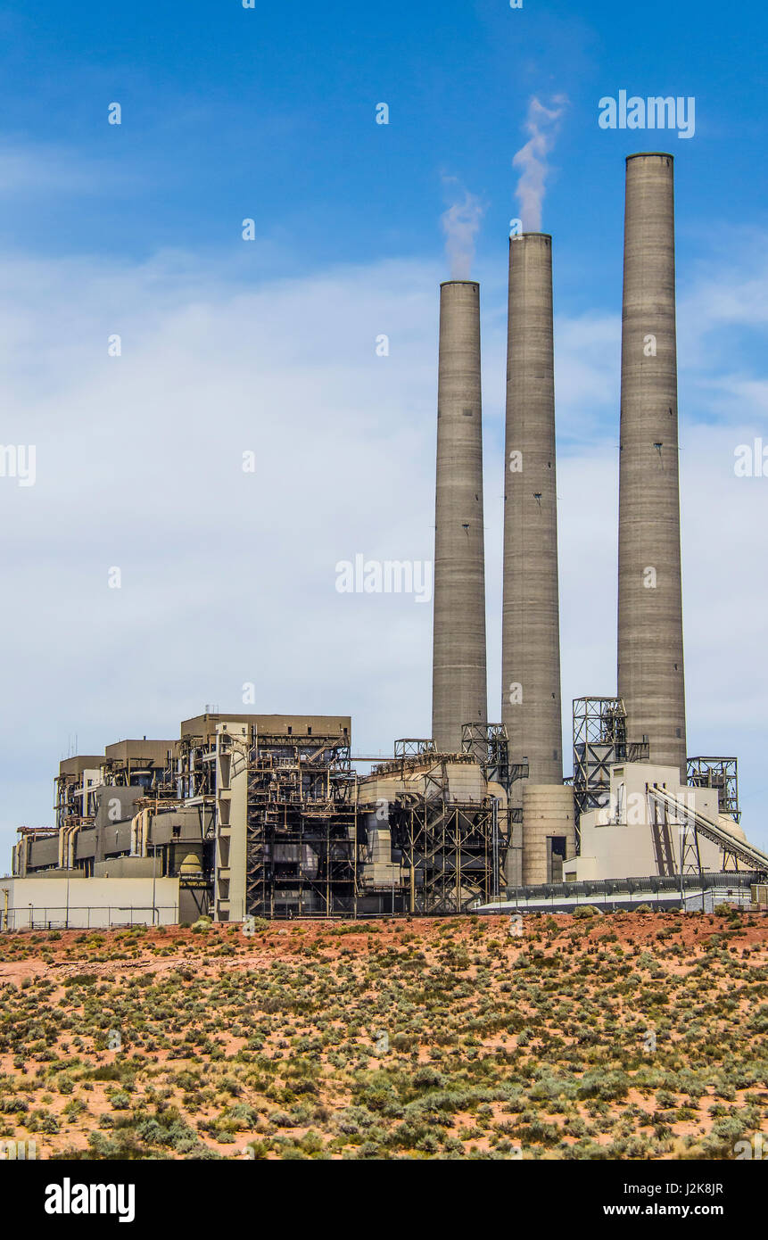 Page, USA - August 6, 2015: Navajo Generating Station, a coal-fired ...
