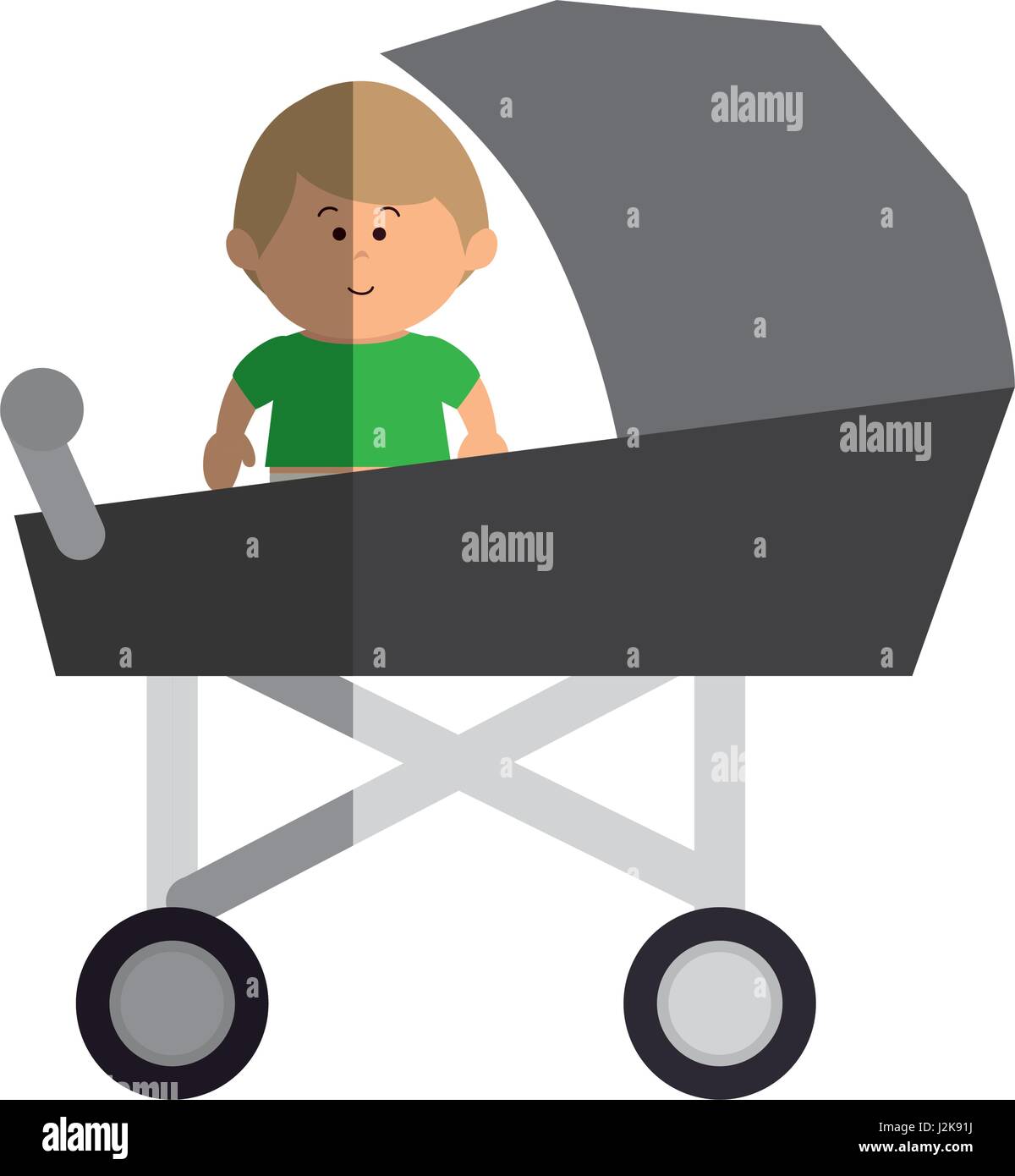 little baby in cart avatar character Stock Vector Image & Art - Alamy