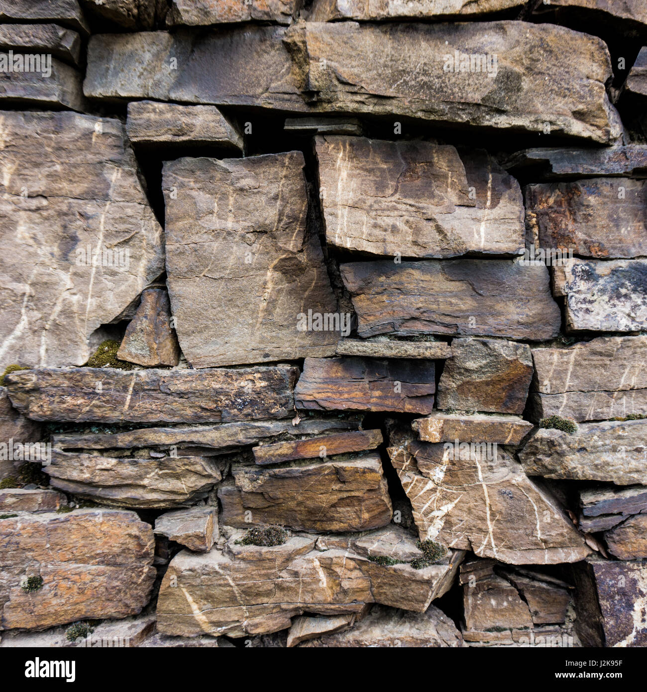 old stone wall. pattern of decorative slate stone wall surface ...