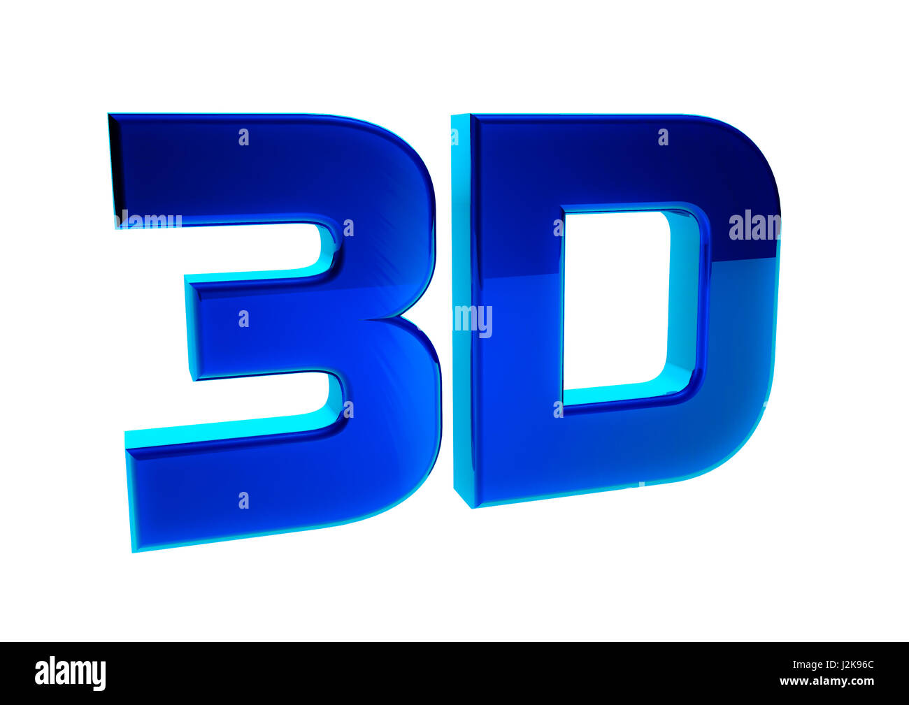 3D logo isolated on white background. 3d word Stock Photo - Alamy
