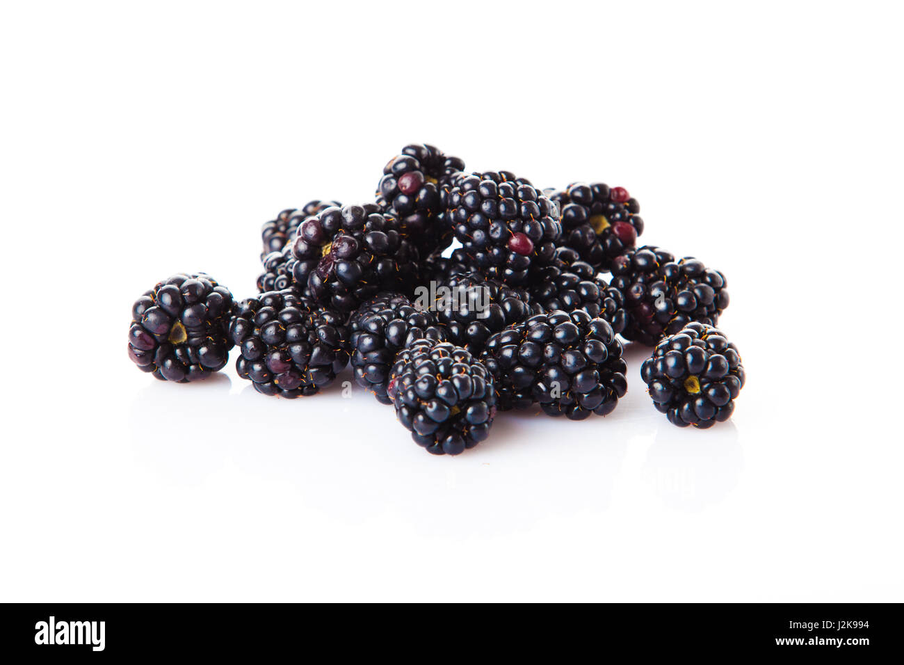 group of organic blackberries isolated on white background Stock Photo ...