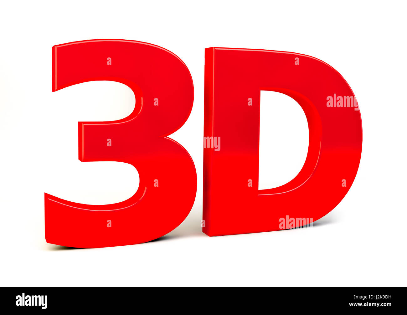 3D logo isolated on white background. 3d word Stock Photo - Alamy