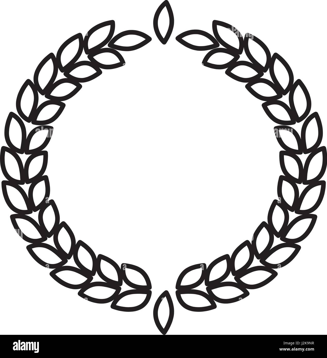 wreath leafs crown icon Stock Vector Image & Art - Alamy