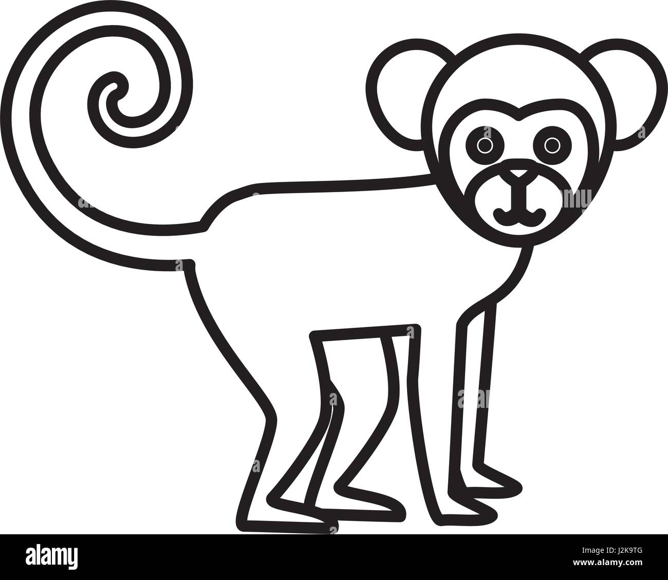 Titi monkey isolated icon Stock Vector Image & Art - Alamy