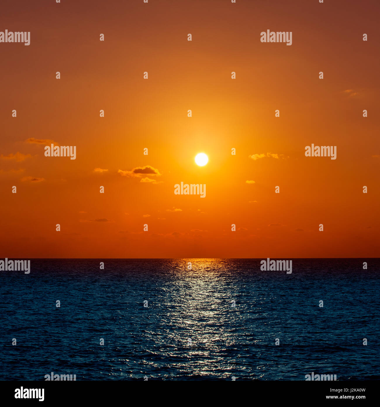 Beautiful sunset. Nice sunset over sea Stock Photo - Alamy