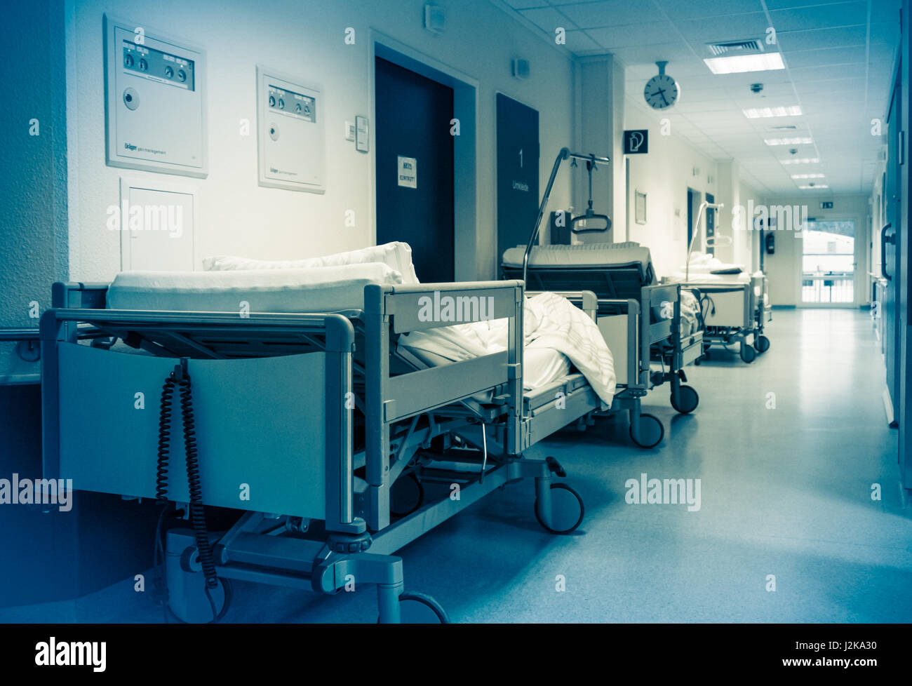 corridor in the hospital. hospital interior Stock Photo - Alamy