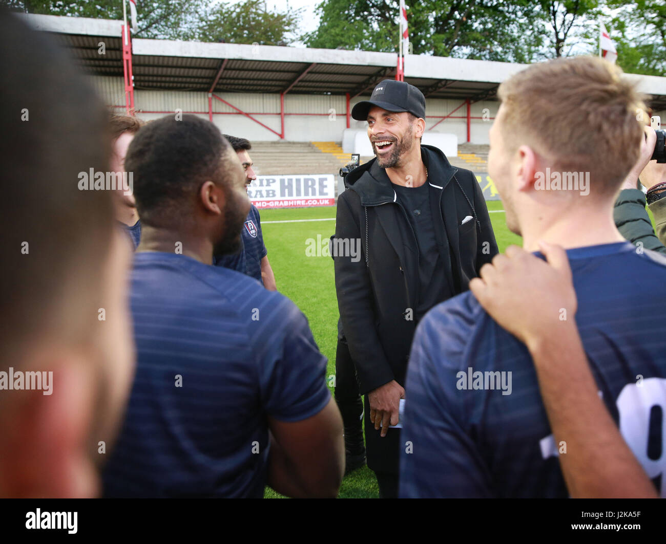 EDITORIAL USE ONLY Rio Ferdinand coaches the new football team Rebel FC ...