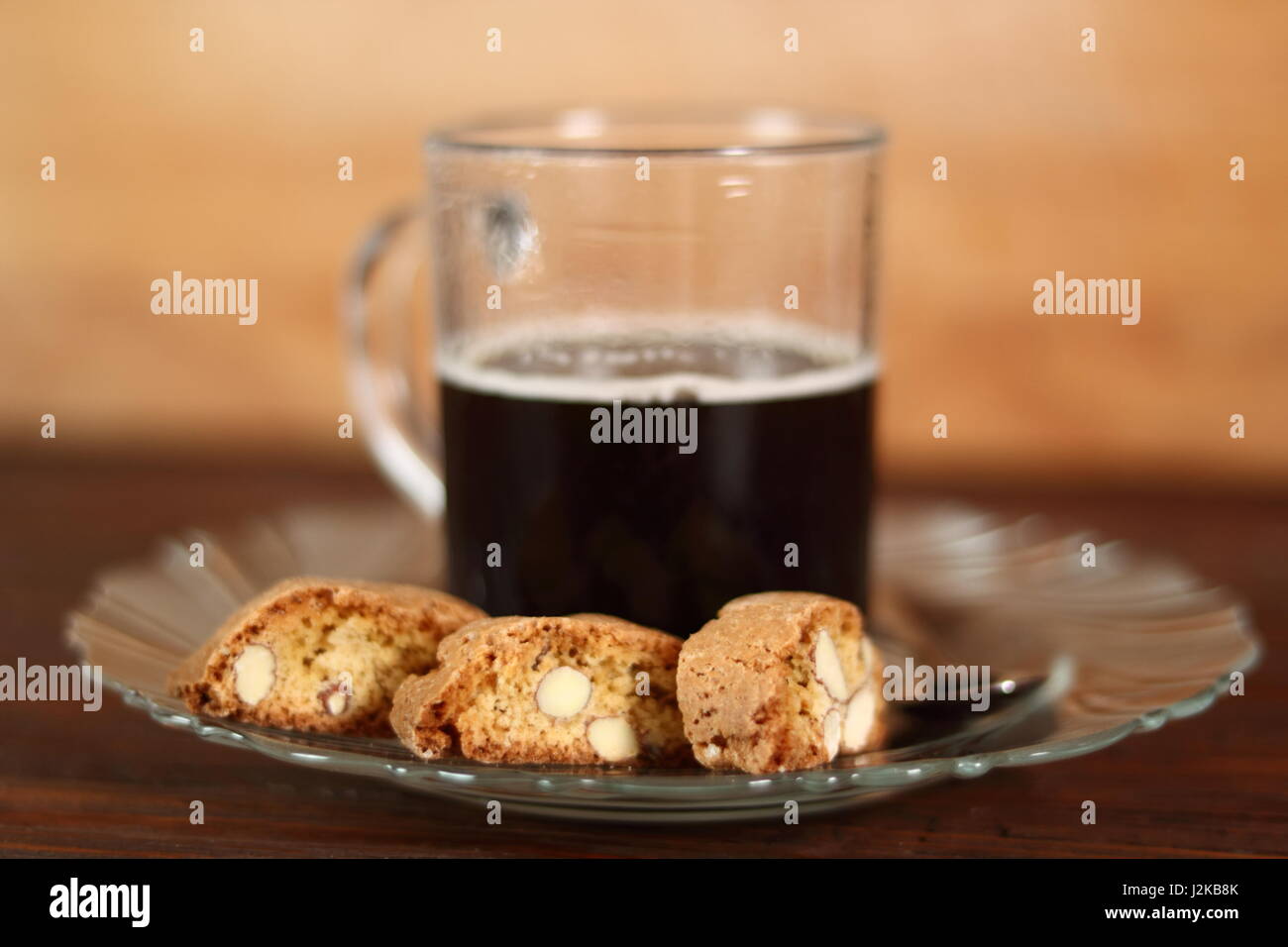 Italian almond biscuits cantuccini and coffee cup Stock Photo - Alamy