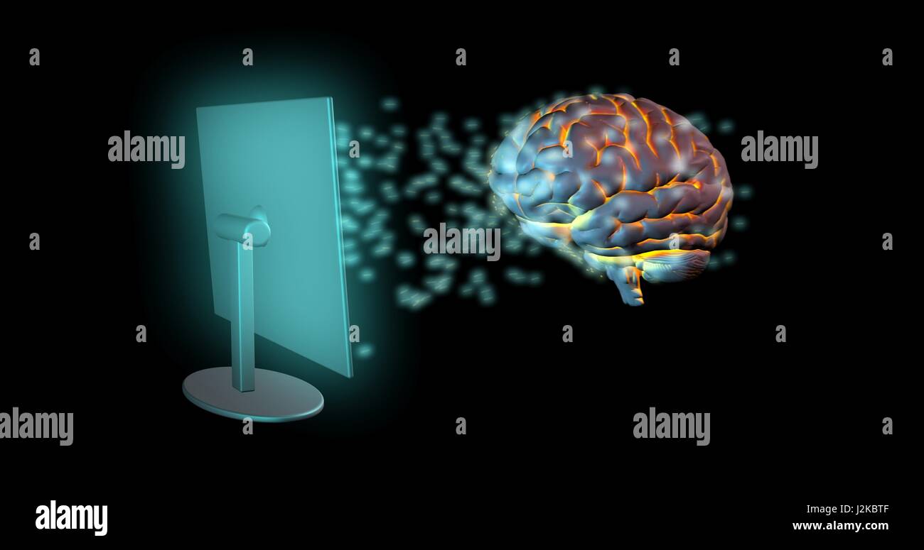 Digital brain animation glowing particles hi-res stock photography and ...